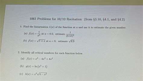 solved 1061 problems for 10 10 recitation from §3 10 §4 1