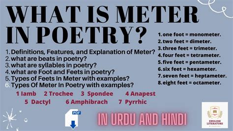 Meter Examples In Poetry