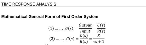 Solved Task 2 Figure 1 Shows A Step Response Of A First Chegg Com