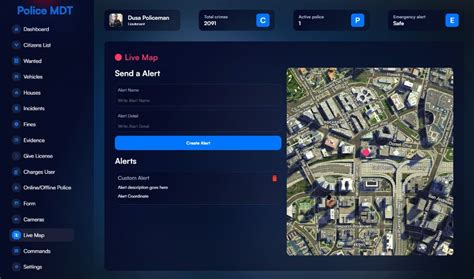 Dusa Police Mdt Advanced Tablet Cameras Live Map Fivem Releases Cfx Re Community