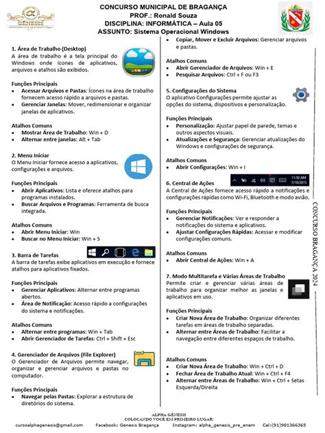 informatica aula 5 windows pdf windows 10 botão ctrl