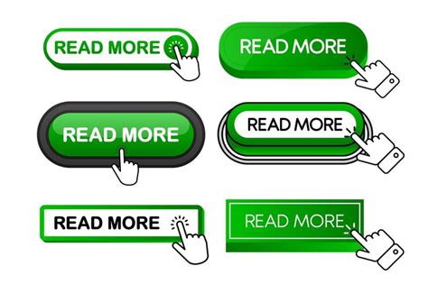 Premium Vector Read More Vector Green Button Collection In Different