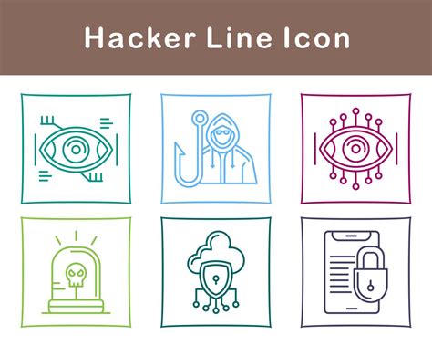 Hacker Vector Icon Set 21504395 Vector Art At Vecteezy
