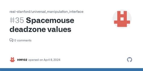 Spacemouse Deadzone Values Issue Real Stanford Universal Manipulation Interface GitHub