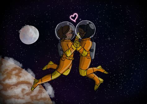 Lesbians In Space By Aquilacantdraw On Deviantart
