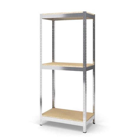 ᐉ Стелаж металевий Харді про 180х80х30 см з оцинкованим покриттям на 3 полиці із ДСП 24569