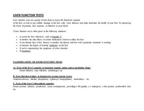 Liver Function Test Lft Ppt