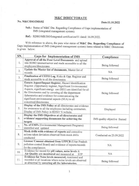 Ims Compliance Of Gaps Implementation Pdf