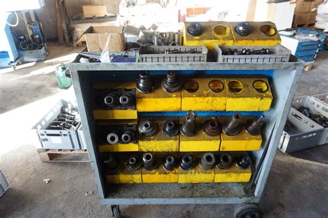 Mobile Tooling Rack With Cat50 And Cat40 Tooling