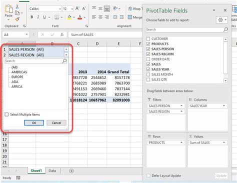 Field List Areas MyExcelOnline