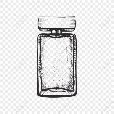 향수의 흑백 일러스트 선 그리기 손으로 그린 병여자 용품화장품 Png 일러스트 무료 다운로드 Lovepik