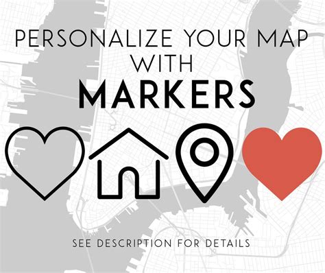 PERSONALIZED MARKER On Your Map Custom City Map Marker Mark Etsy