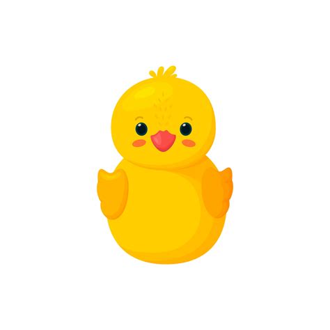 Rubber Duck Isolated In White Background Front View Of Yellow Plastic