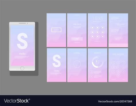 Modern Ui Gui Screen Design Royalty Free Vector Image
