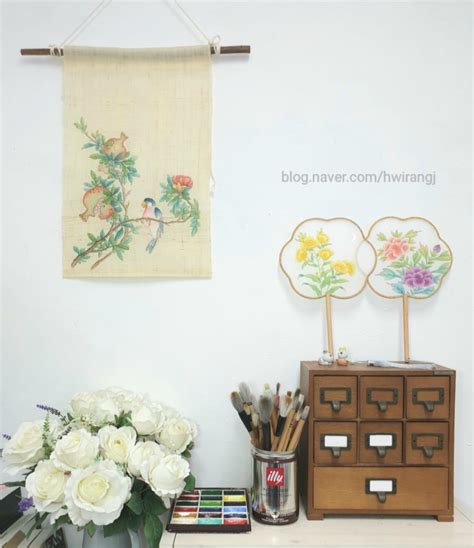 7월 8월 원데이 클래스 비단부채 그리기 옥암동 화실 영암 구림당 마감 선택예약 가능 네이버 블로그