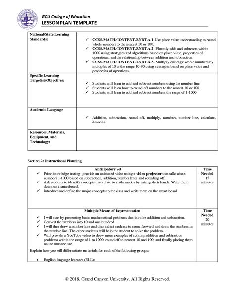 Solution Lesson Plan Complete Studypool