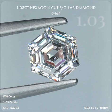 103ct Hexagon Cut Fg Lab Diamond Rainbow Sapphire™