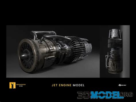3d Model Jet Engine Pbr