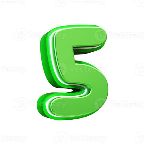 3d Render Green Number 28703471 PNG