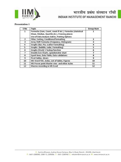 Excel Outline 2016 18 Pdf