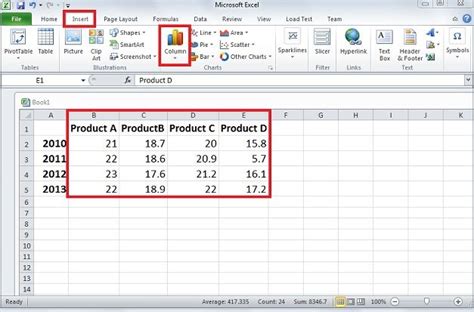 Create A Chart In Microsoft Excel Create A Chart In Microsoft Excel
