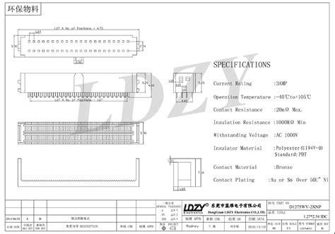 Mm Pitch Pin Idc Female Header Cable Socket Connector Dip Idc