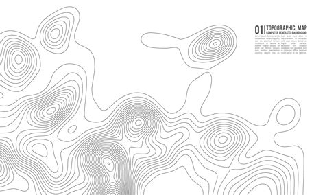 Topographic Map Contour Background Topo Map With Elevation Contour Map Vector Geographic