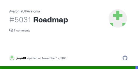 Roadmap · Issue 5031 · Avaloniauiavalonia · Github