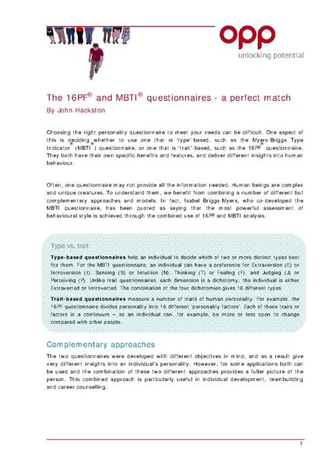 Mbti Questionnaire Pdf Files Download Free Collection Files