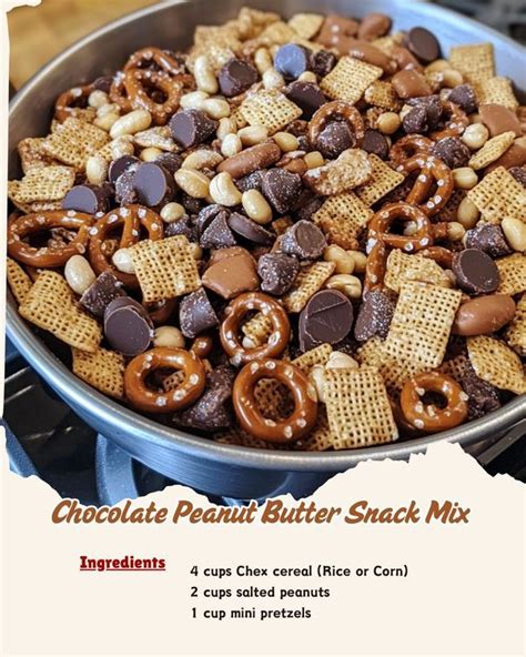 Easy Delicious Recipes Peanut Butter Snack Mix Recipes Peanut Butter