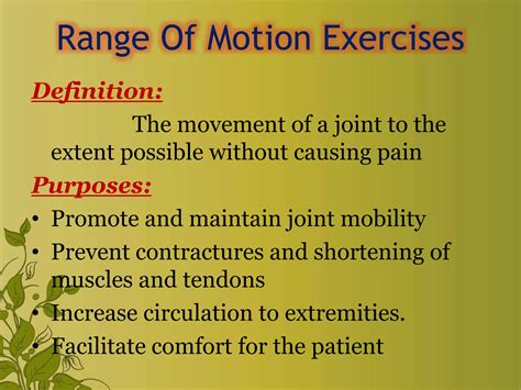 Exercise Range Of Motion Exercise PPTX