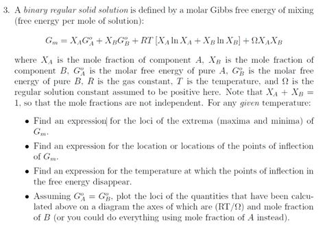 3 A Binary Regular Solid Solution Is Defined By A