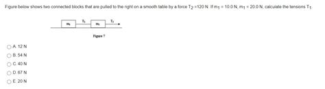 solved figure below shows two connected blocks that are