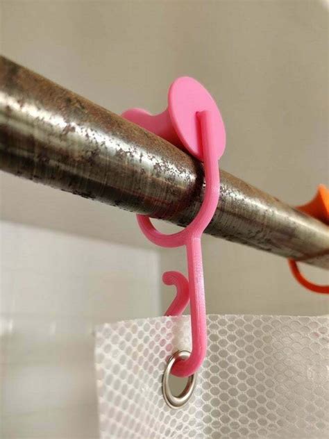 Download Free Stl File Shower Curtain Hooks Remix • 3d Printing Template ・ Cults