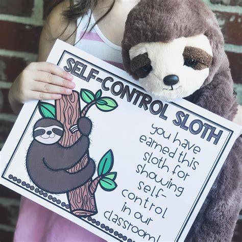 Teaching With Crayons And Curls Meet Self Control Sloth A Behavior Buddy That Loves To