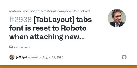 Tablayout Tabs Font Is Reset To Roboto When Attaching New