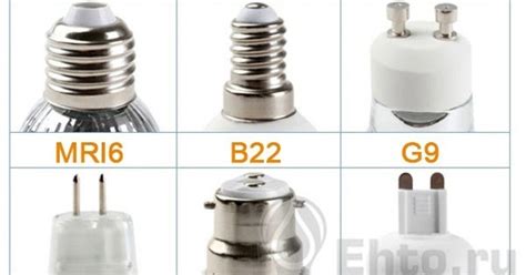 Тип цоколя як не помилитися з вибором лампи