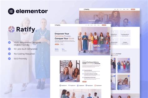 Ratify Feminine Business Coaching Elementor Template Kit