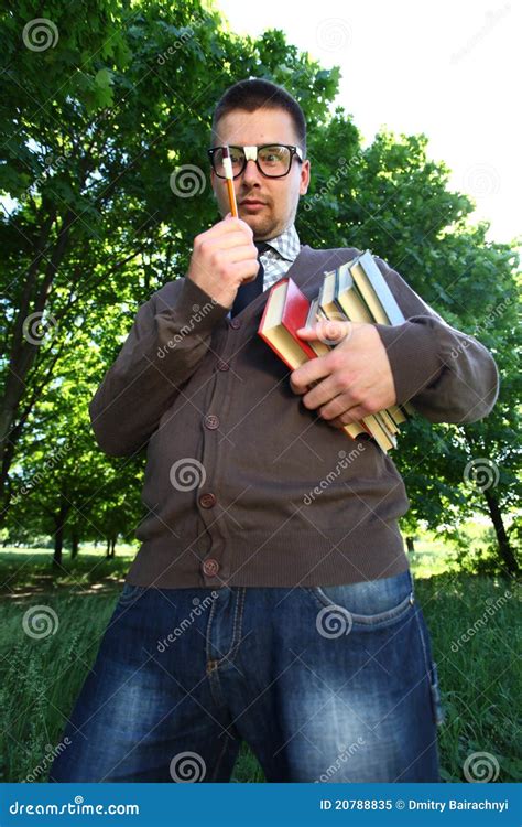 Genius Nerd Stock Image Image Of Glasses Outdoor Babe 20788835