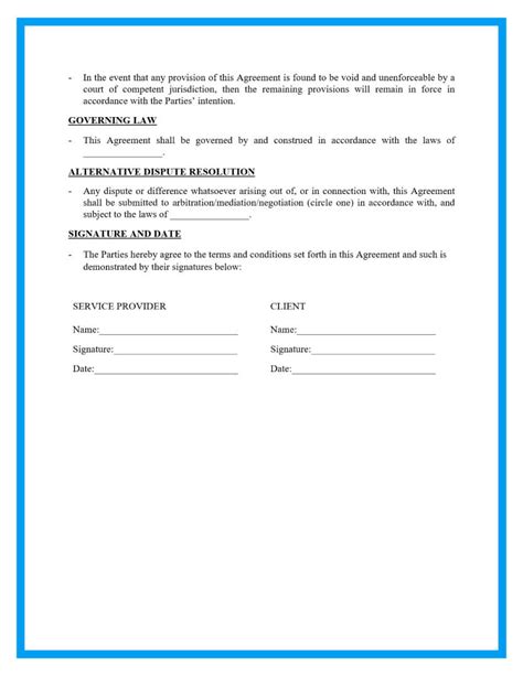 Free 50 Contract Agreement Formats In Ms Word Pdf Excel