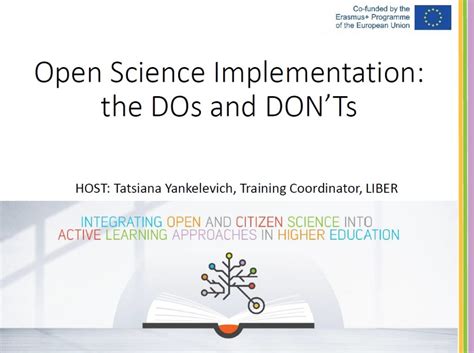 Inos Project Eu Inos Ltta Open Science Implementation The Dos And Donts