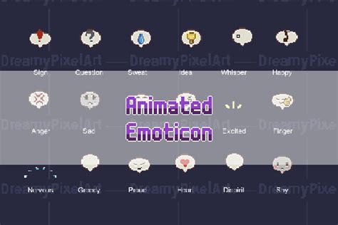 Pixelart Animated Emoticon 2d Characters Unity Asset Store