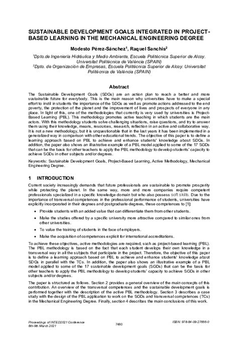 Pdf Pbl For Teaching Sustainable Development Goals