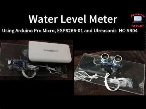 Water Level Meter Using The Ultrasonic Sensor To Sense The Water Level And ESP8266 01 To Send