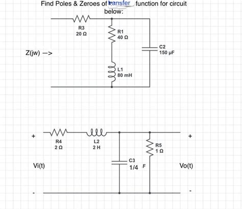 Solved Find The Poles And Zeros Of Transfer Function For