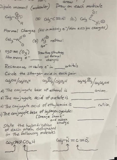 Solved Dipole moment (molecular) Draw on each mokcule (B) | Chegg.com