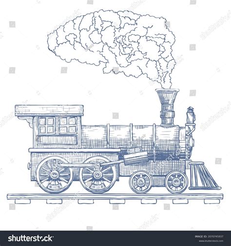 빈티지 증기 기관차 로고 디자인 템플릿기차 스톡 일러스트 2070745937 Shutterstock
