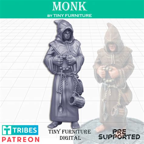 3d Printable Monk By Tiny Furniture