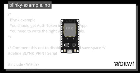 ESP32 Blynk Test Ino Wokwi ESP32 STM32 Arduino Simulator