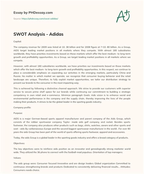 Swot Analysis Adidas